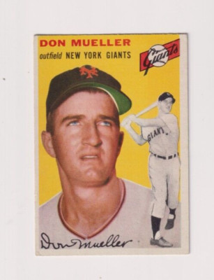 DON MUELLER 1954 TOPPS BASEBALL VINTAGE BASEBALL CARD #42 NEW YORK ...