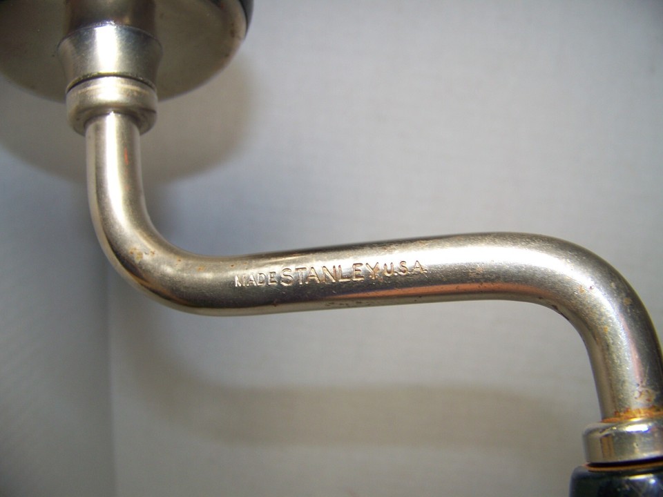 Vintage STANLEY Bell Systems Bit Brace Drill Ratcheting Hand Drill USA ...