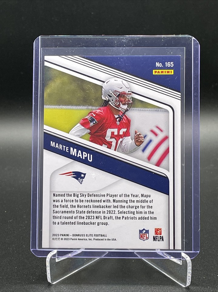 2023 Donruss Elite Marte Mapu Rookie 374/999 Card #165 Patriots RC | eBay