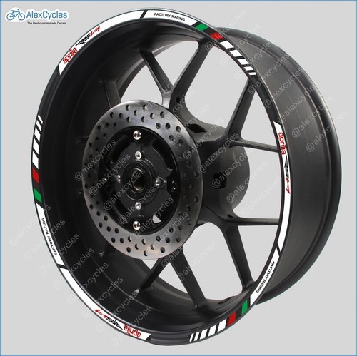 aprilia Factory RACING Motorcycle Wheel Rim Decals Stickers Laminated ...