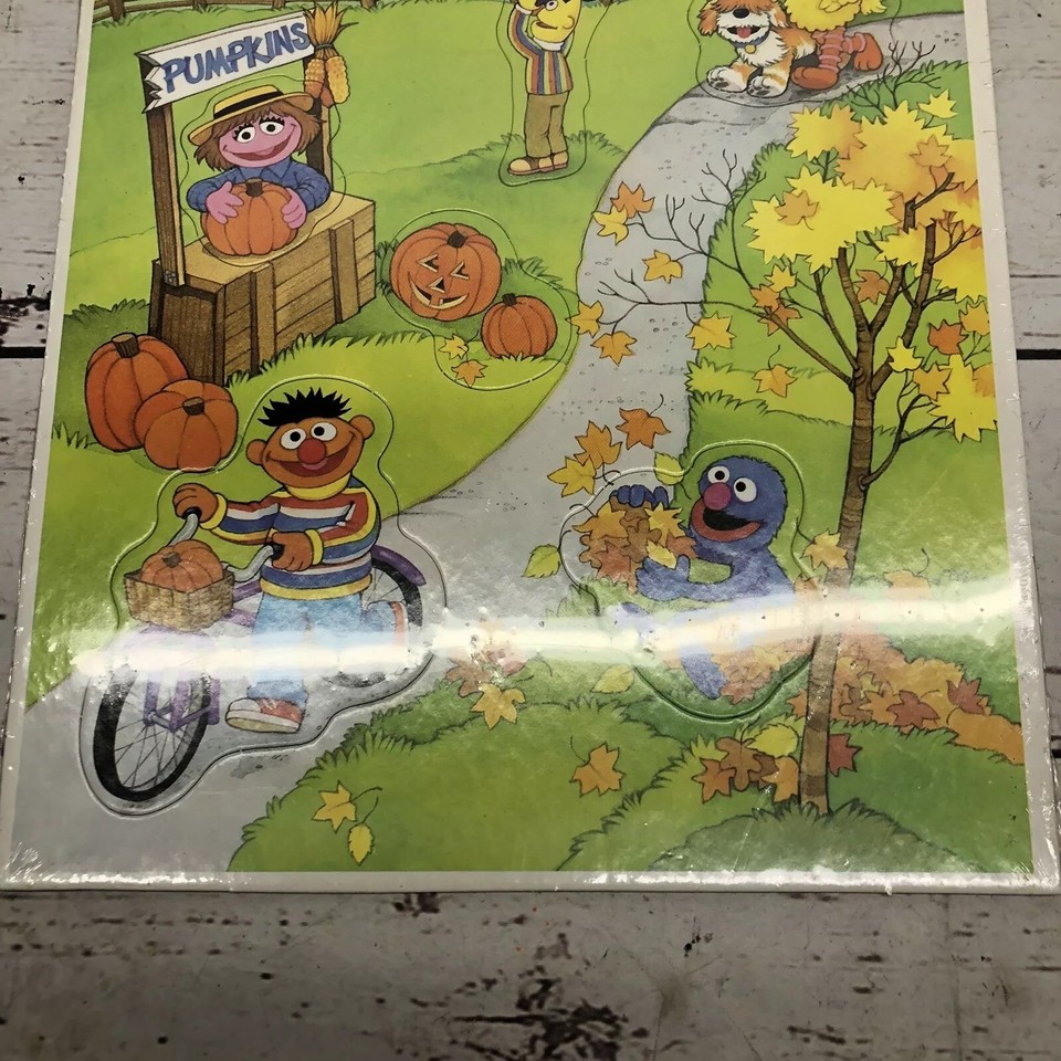 Vintage Golden Frame Tray Puzzles Sesame Street 1991 New Sealed | eBay UK