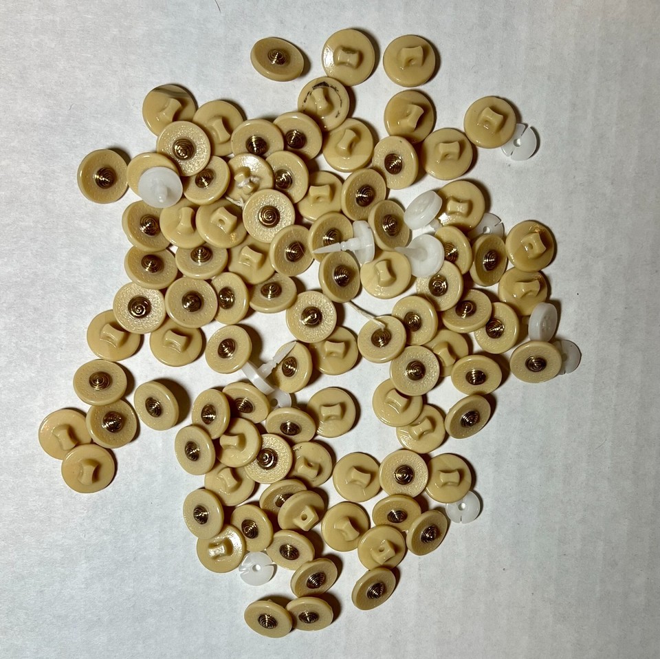 Ivory with raised Gold center buttons- 90/3.1 oz.-1/2 in.-shank | eBay