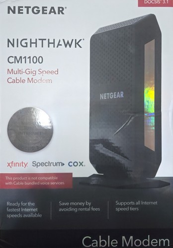 NETGEAR CM1000 Wired-Ethernet (RJ-45) Cable Modem w/ power cord ...