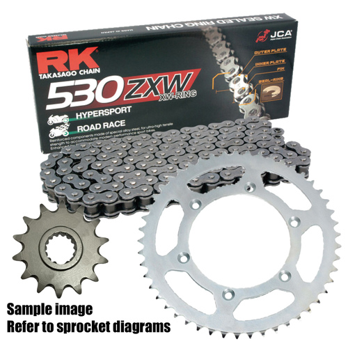 RK X-Ring Chain & Sprocket Kit for 2007-2018 Yamaha XJR1300 - 17/38 ...