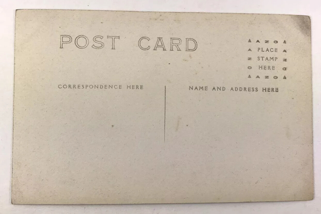 RPPC Construction Workers and Horses on Small Bridge AZO Stamp Box 1904 ...