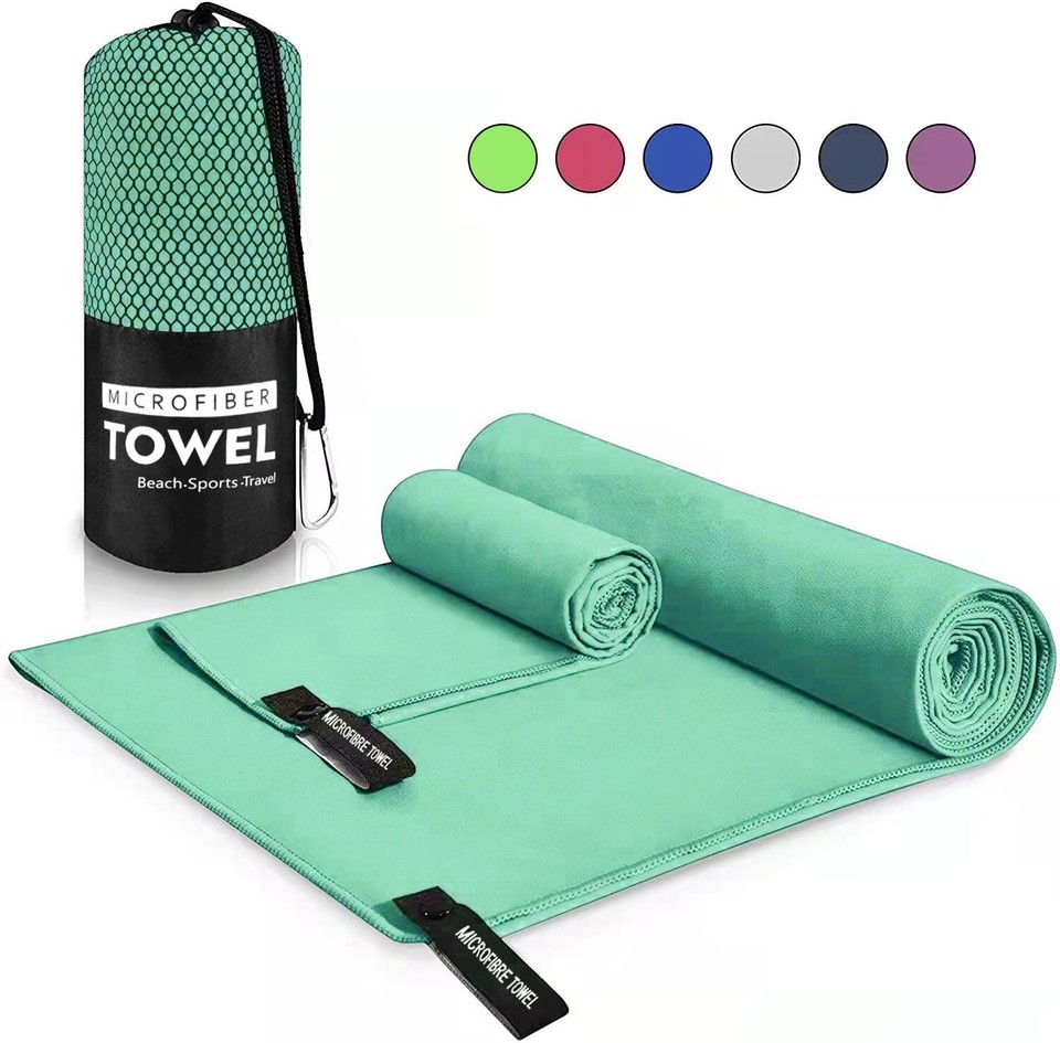 Microfiber Towels for Travel Sport Fast Drying Super Absorbent Towel ...