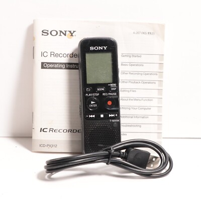 Sony IC Recorder ICD-PX312 Digital Voice Recorder Handheld W/USB ...