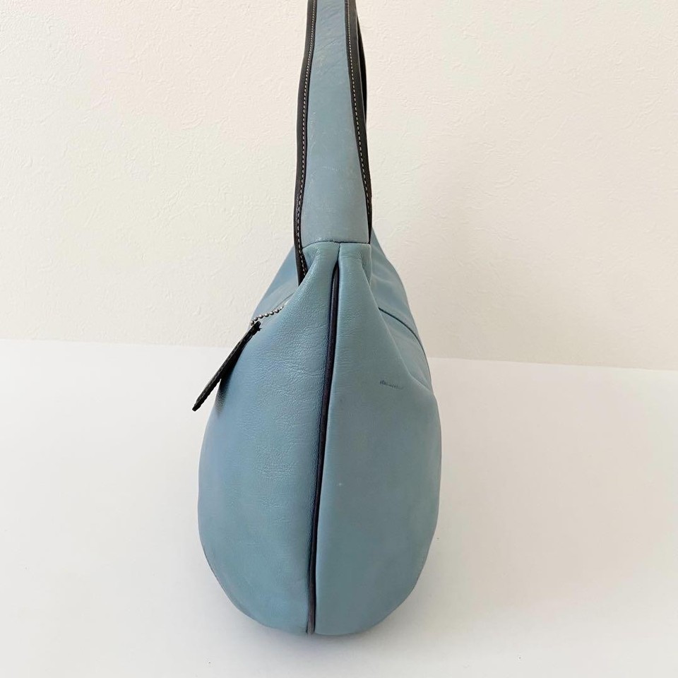 Coach Ergo archive bag J2K-9294 Light Blue Leather Half Moon shoulder ...