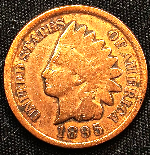 1894,1895,Native American Indian Head Penny RARE FULL DATE 2 coin LOT ...