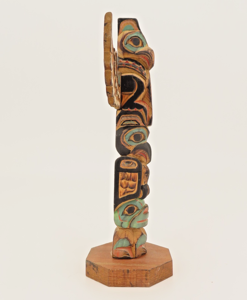 Ray Moore Native American Alaska Black Diamond Totem Pole Raven Eagle ...
