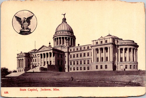 Vintage State Capitol Jackson Mississippi Postcard by C.E. Wheelock | eBay