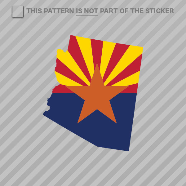 Arizona State Shaped Flag Sticker Self Adhesive Vinyl AZ | eBay
