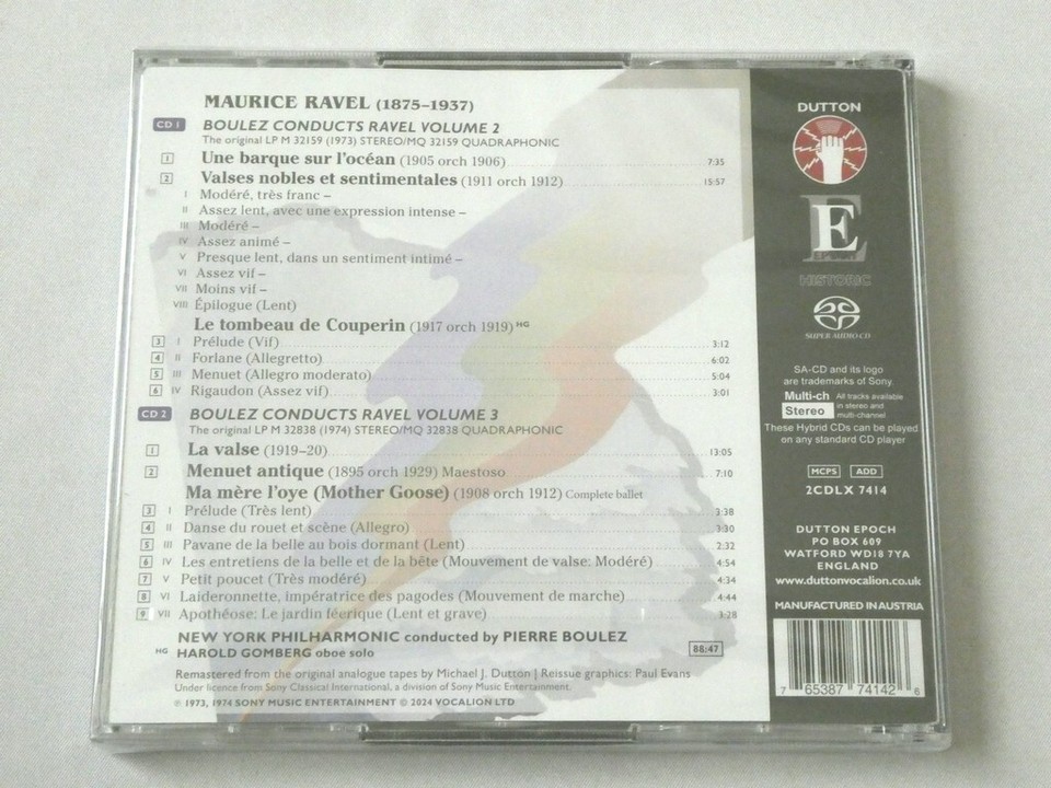 Boulez conducts Ravel Vols. 2 & 3 2SACD Hybrid Dutton Epoch | eBay