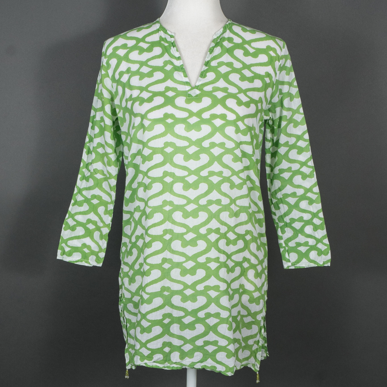 Roberta Roller Rabbit Green Moroccan Tile Print Split… - Gem