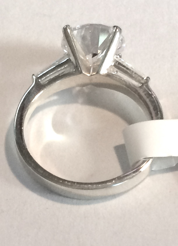 Sterling Silver Solitaire Engagement Ring Size 9 10 Round Cubic ...