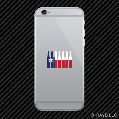 Texas Flag Bullet Ammo TX .223 5.56mm 2a 2nd gun Cell Phone Sticker ...