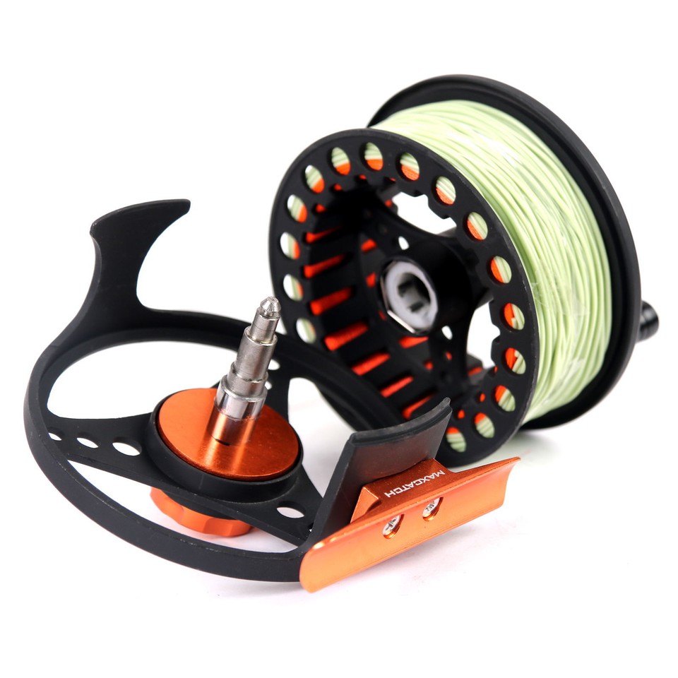 Maxcatch ECO Fly Fishing Reel with Pre-Loaded Fly Line, Backing,Leader ...