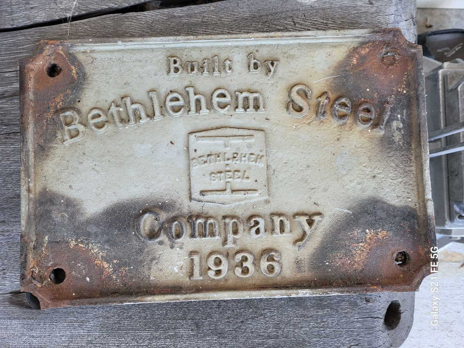 Vintage 1936 Bethlehem Steel Cast Iron Railroad Bridge Plaque 14" | eBay