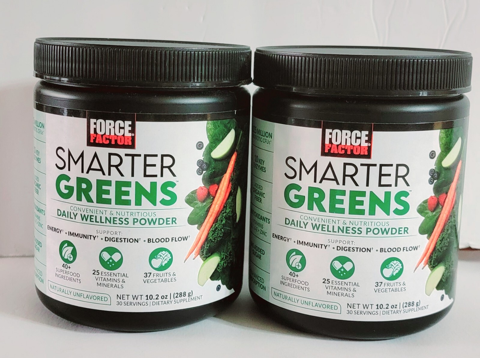 2x Force Factor Smarter Greens Daily Wellness Powder, Greens Superfood ...