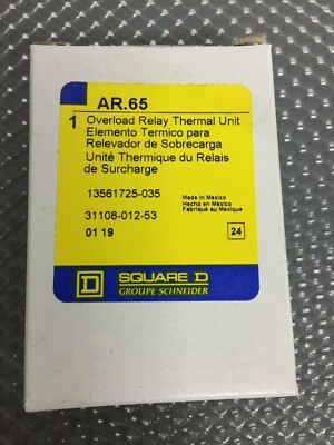 SQUARE D AR.65 THERMAL OVERLOAD RELAY UNITS HEATERS | eBay