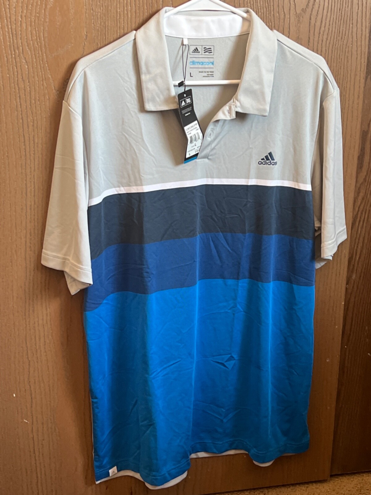 Adidas Climacool Climate Control Men's Polo CLMCO ENG Stripe Size L | eBay