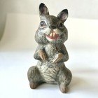 Vintage Squirrel Figurine Heavy Solid Metal Painted Brass Sculpture ...