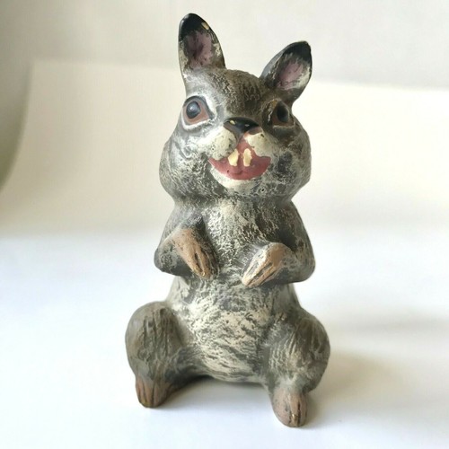 Vintage Squirrel Figurine Heavy Solid Metal Painted Brass Sculpture ...