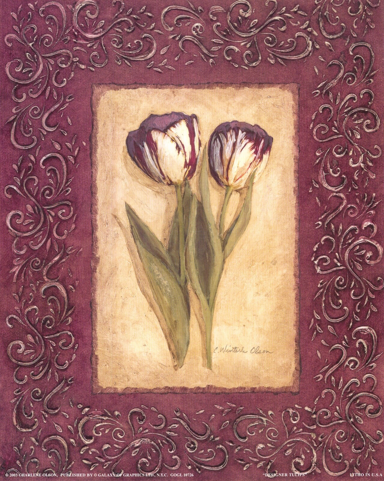 Charlene Olson Fine Art Prints Designer Flowers, Tulips, Peonies Set of ...