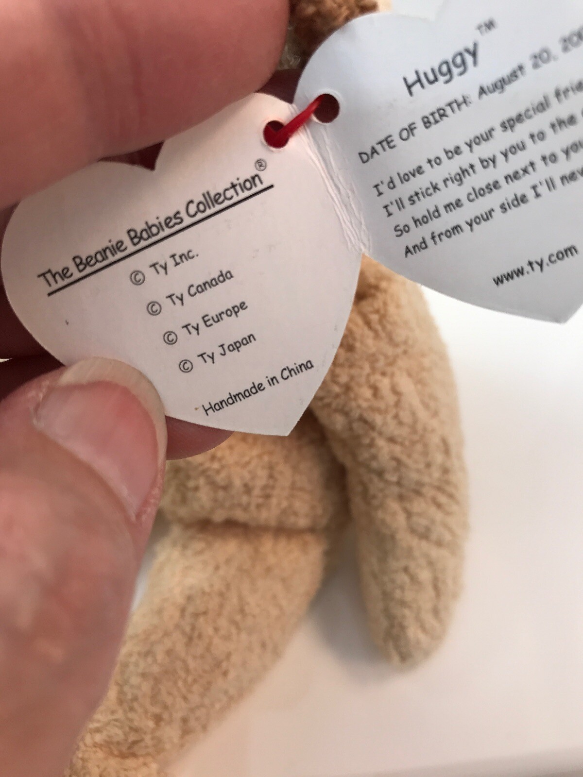 TY HUGGY the BEAR BEANIE BABY - MINT TAGS - RETIRED 2000 | eBay