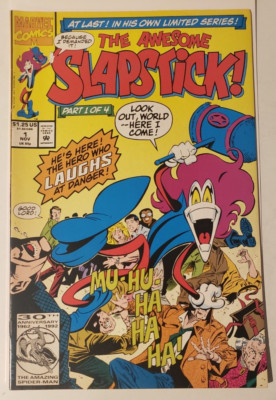 THE AWESOME SLAPSTICK #1 (Marvel 1992) Part 1 of 4, 1st app of Deadpool ...