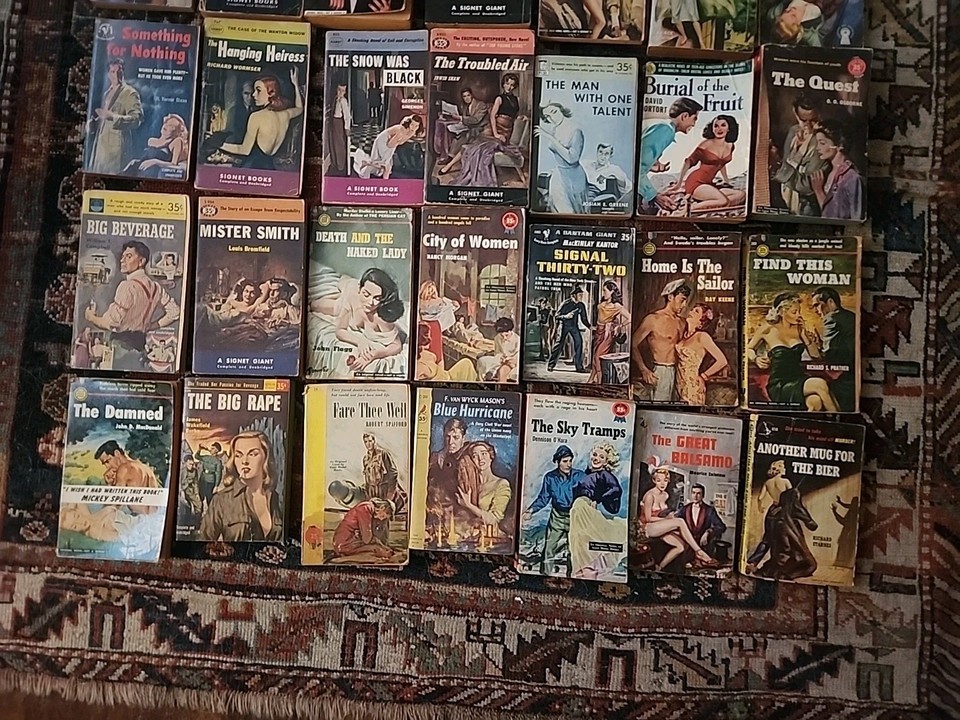 Vintage Pulp Paperback Lot Of (40) Sleaze Erotic 40s-50s Noir ...