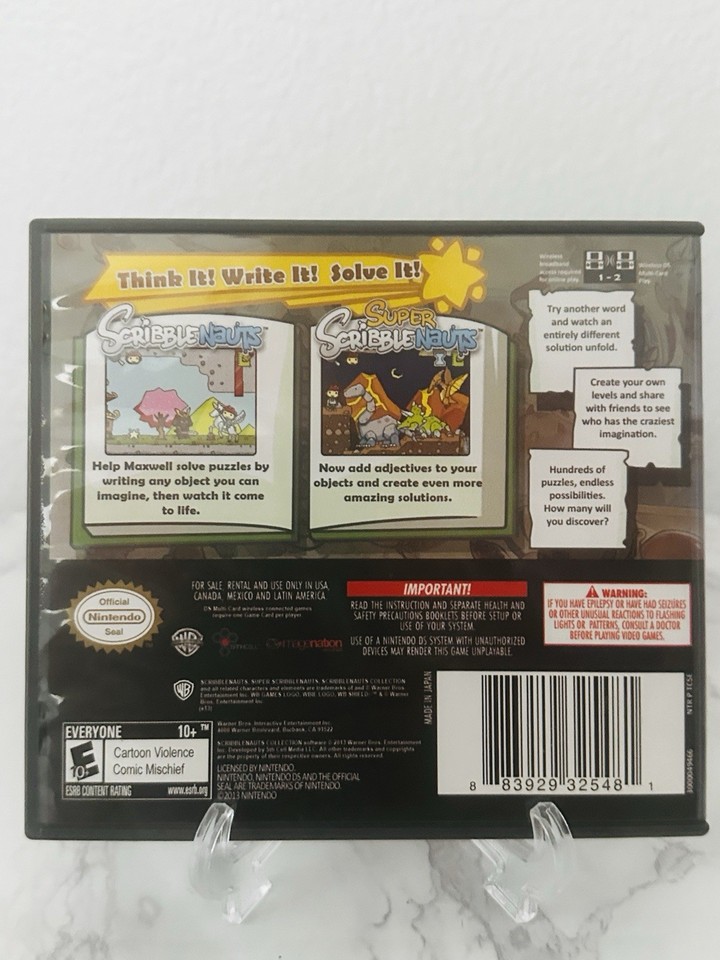 Scribblenauts Collection (Nintendo DS) - Box and Manual Only | eBay