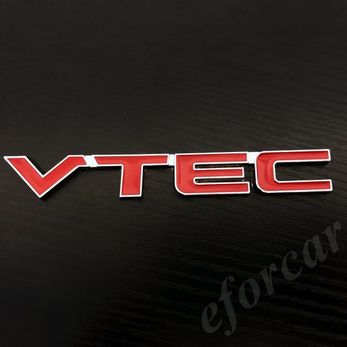 3D Metal Red VTEC Car Trunk Rear Emblem Badge Decal Stickers JDM Turbo ...