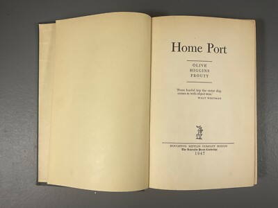 Home Port by Olive Higgins Prouty Vintage Hardcover Book Houghton ...