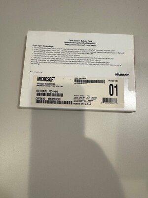 Microsoft Windows 7 Pro OEM System Builder Pack (PC) NEW Sealed 64 Bit ...