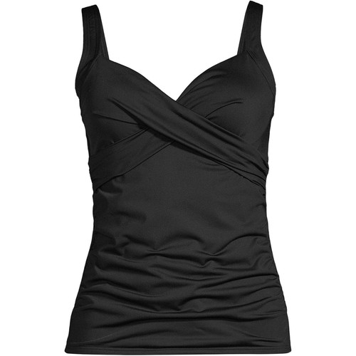 New Lands' End Plus Size DDD-Cup Tummy Control Underwire Wrap Tankini ...