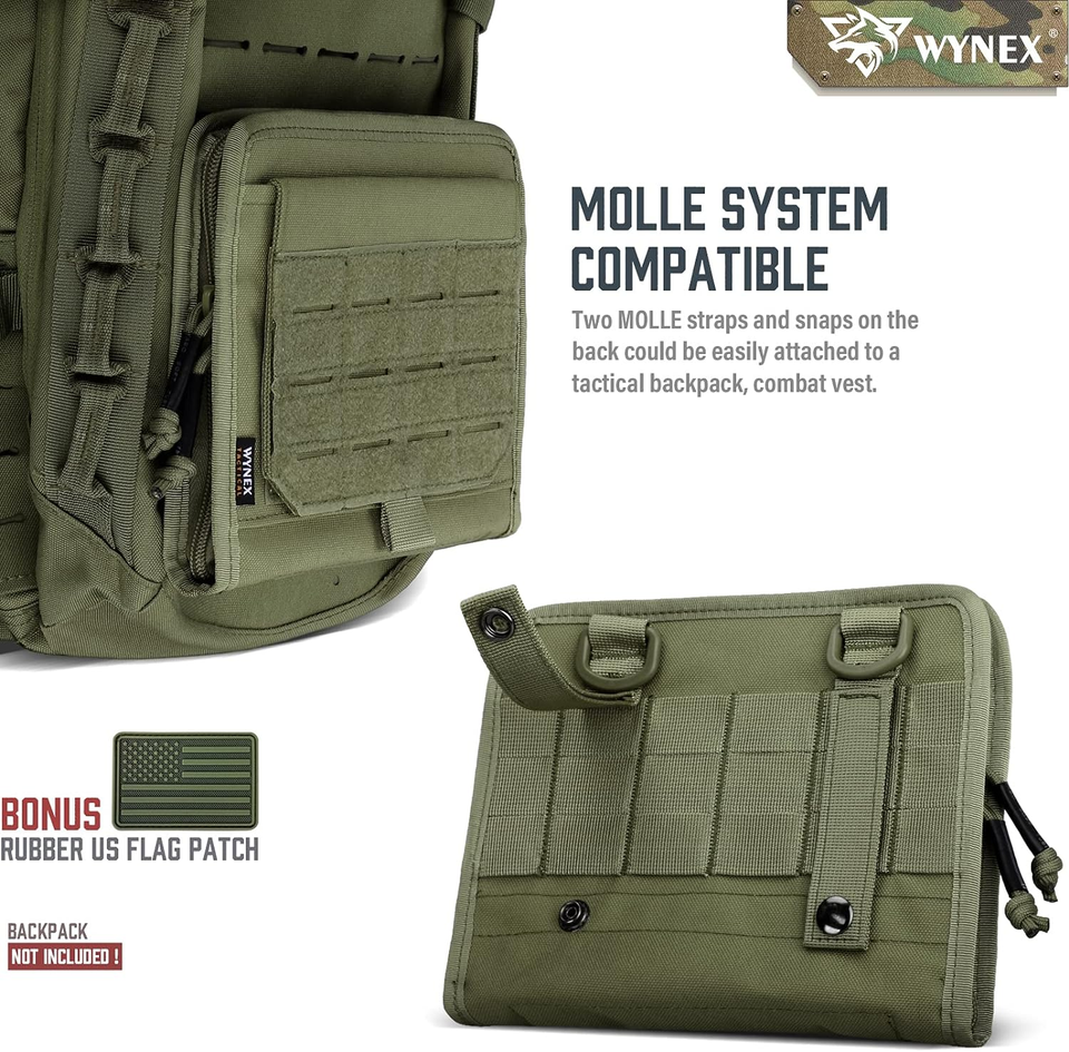 Tactical Folding Admin Pouch, Molle Tool Bag of Laser-Cut Design ...