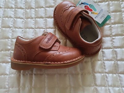 BNWT Marks and Spencer WALKMATES BOY'S BROWN LEATHER SHOES SIZE UK 4.5 ...