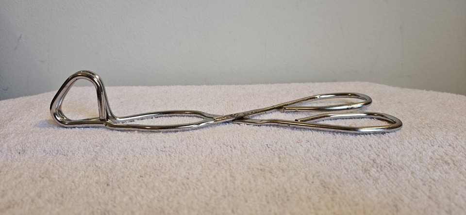 EKCO VTG STAINLESS 8" SCISSOR TONGS FOOD GRABBERS USA * KITCHEN UTENSIL ...