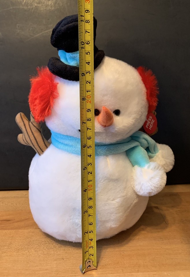 Christmas Snowman Plush Animation Sing & light up let it snows Cuddle ...