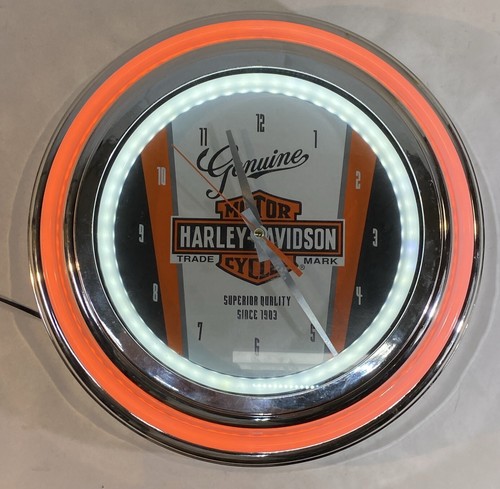Summit Racing Gifts Harley-Davidson Genuine Neon Clock | eBay