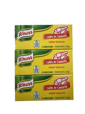 3 Pack - Knorr Shrimp Flavor Bouillon Cubes 3.1 oz x 8 cubes | eBay