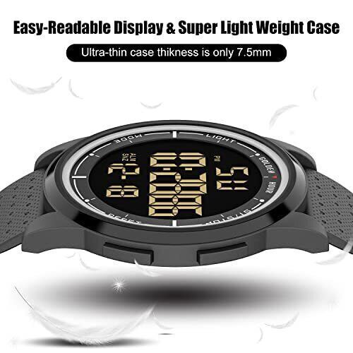Ultra-Thin Minimalist Sports Waterproof Digital Watches Men with for | eBay