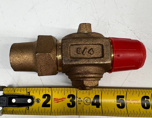 3/4" Ford Meter Box Corporation Valve AWWA x Flare Brass No Lead F600-3 ...