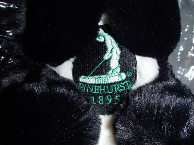 "PINEHURST 1895" Black Fox Squirrel Golf Club Headcover Embroidered ...
