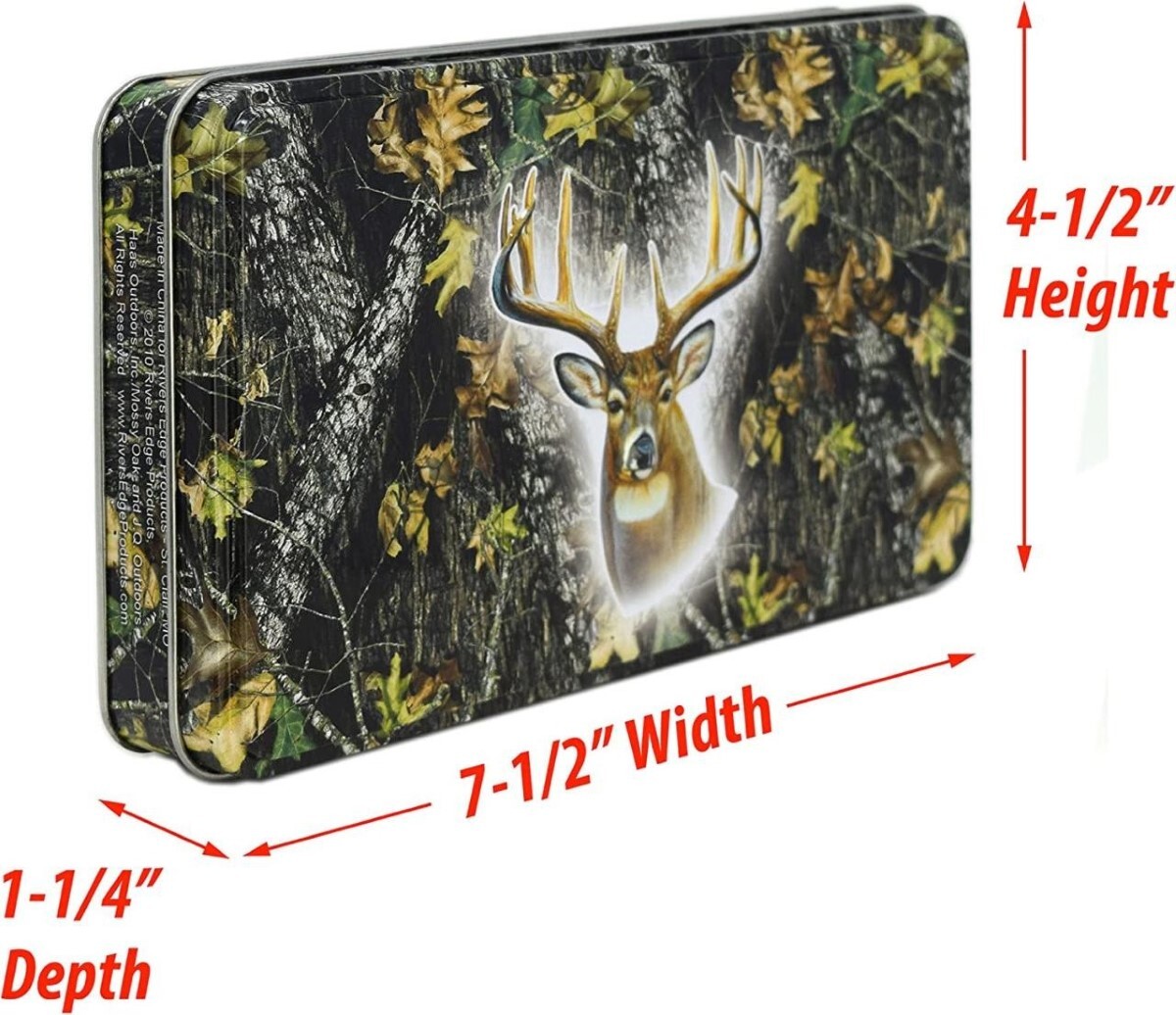 Rivers Edge Mossy Oak Deer Playing Cards W/ Dice In Collectible Tin ...