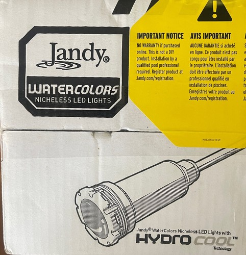 Jandy Pro Series RGBW Watercolors Hydrocool 12W 150' Cord LED Light ...