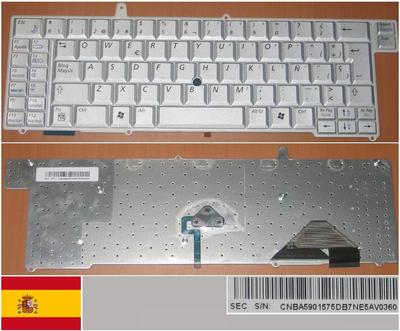 Spanish Qwerty Keyboard SAMSUNG X1 BA59-01575D, CNBA5901575DB7NE Gray ...