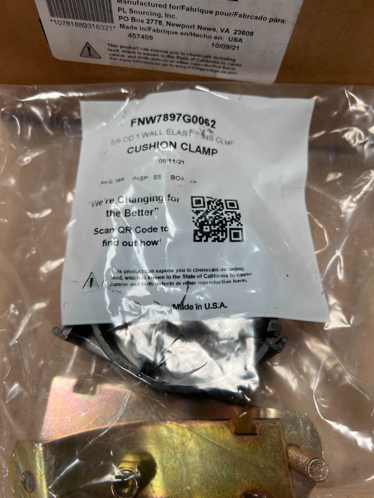 (10 PK)FNW 5/8" OD 1 WALL ELAST 7 INS CLAMPS FNW7897G0062 MADE IN U.S.A ...