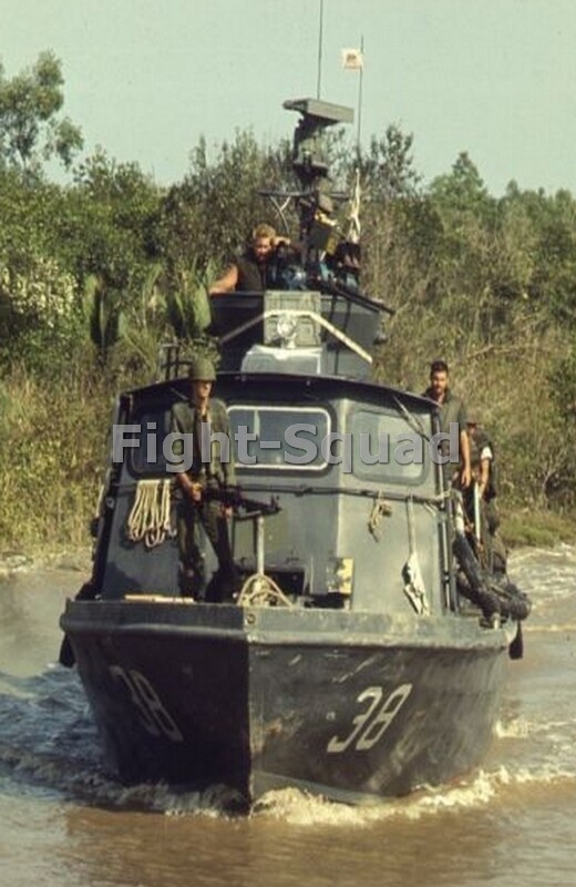 WW2 Picture Photo 1968 Vietnam War US Assault Boat On Patrol Saigon ...